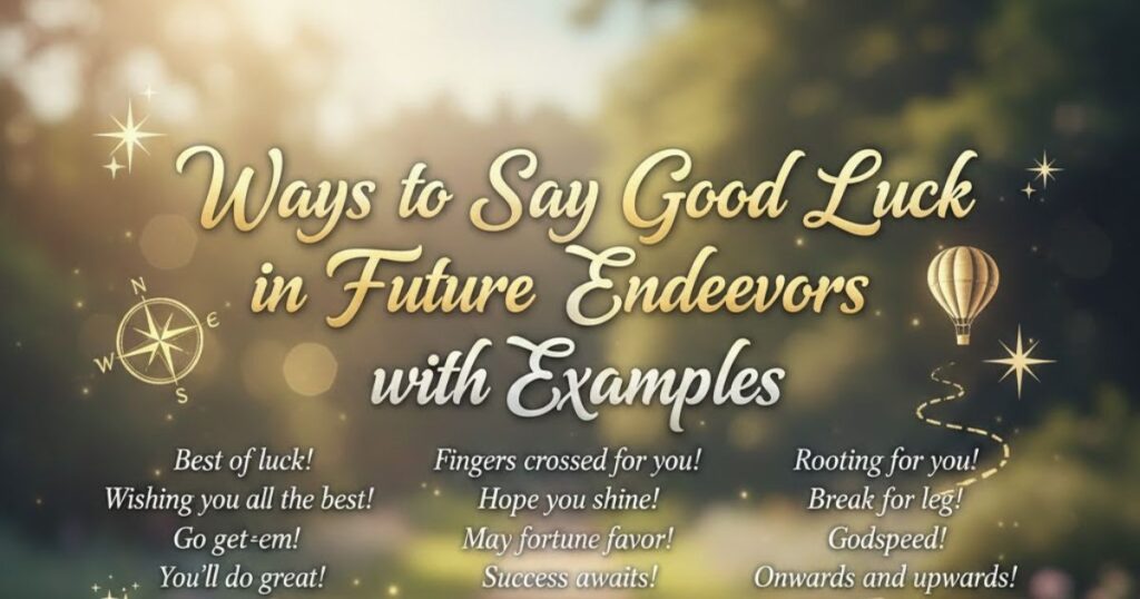 30 Ways to Say Good Luck in Future Endeavors (Updated 2026)