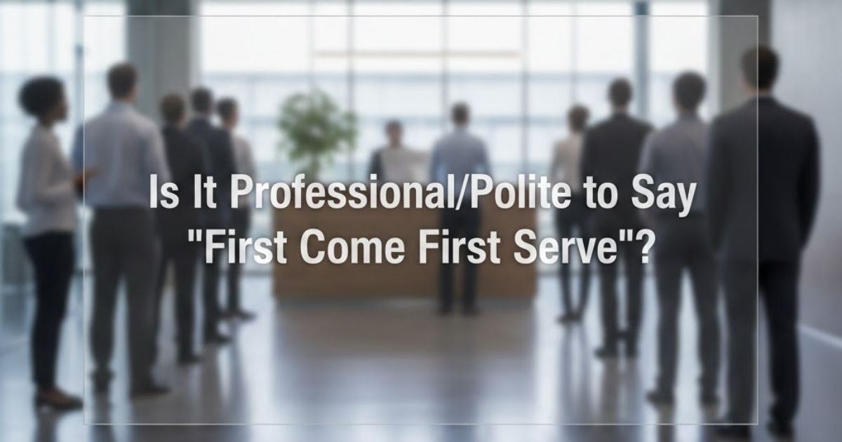 30 Alternatives to Say First Come First Serve (Updated 2026)