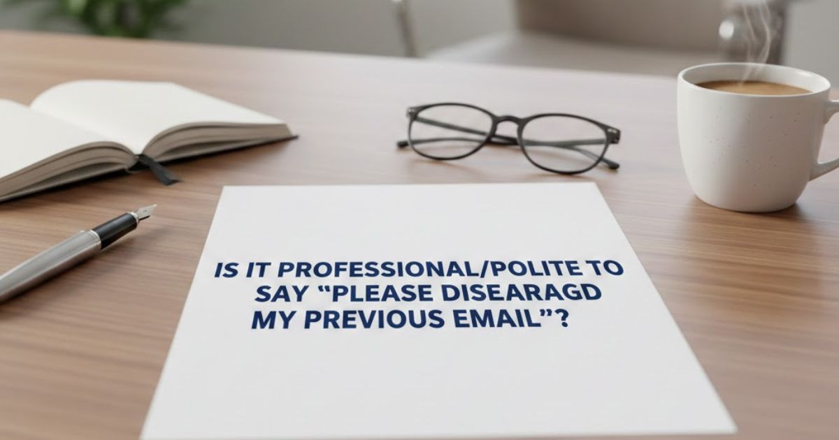 30 Simple Ways to Say Please Disregard My Previous Email (Updated 2026)