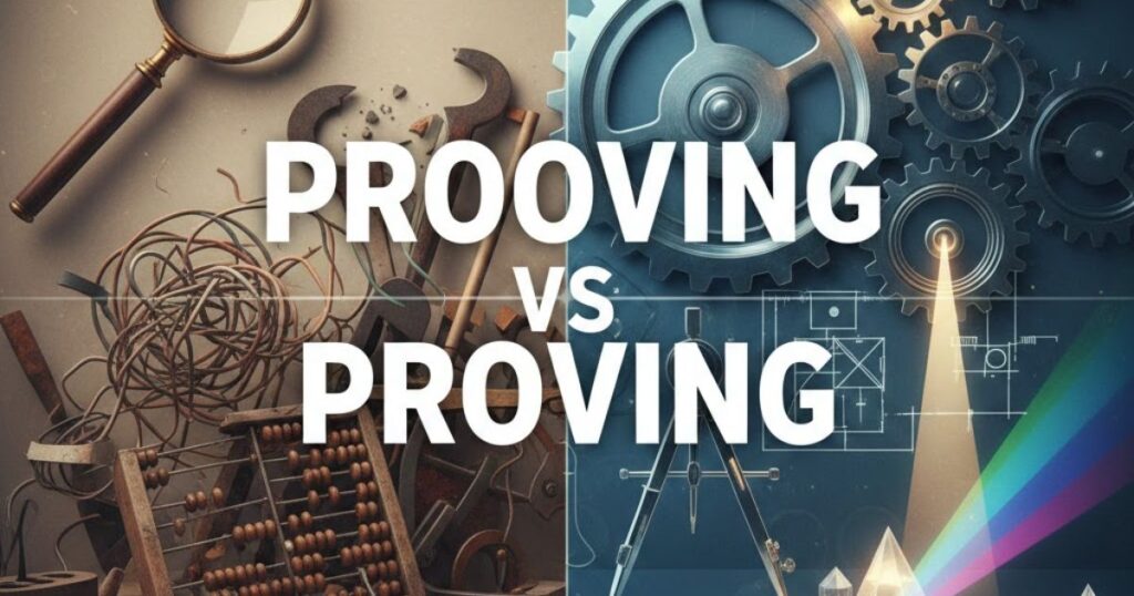 Prooving vs Proving: When And How Can You Use Each One?